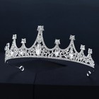 Crystal Silver Tiara Crown Princess Queen jewelry bridal gift prom ...