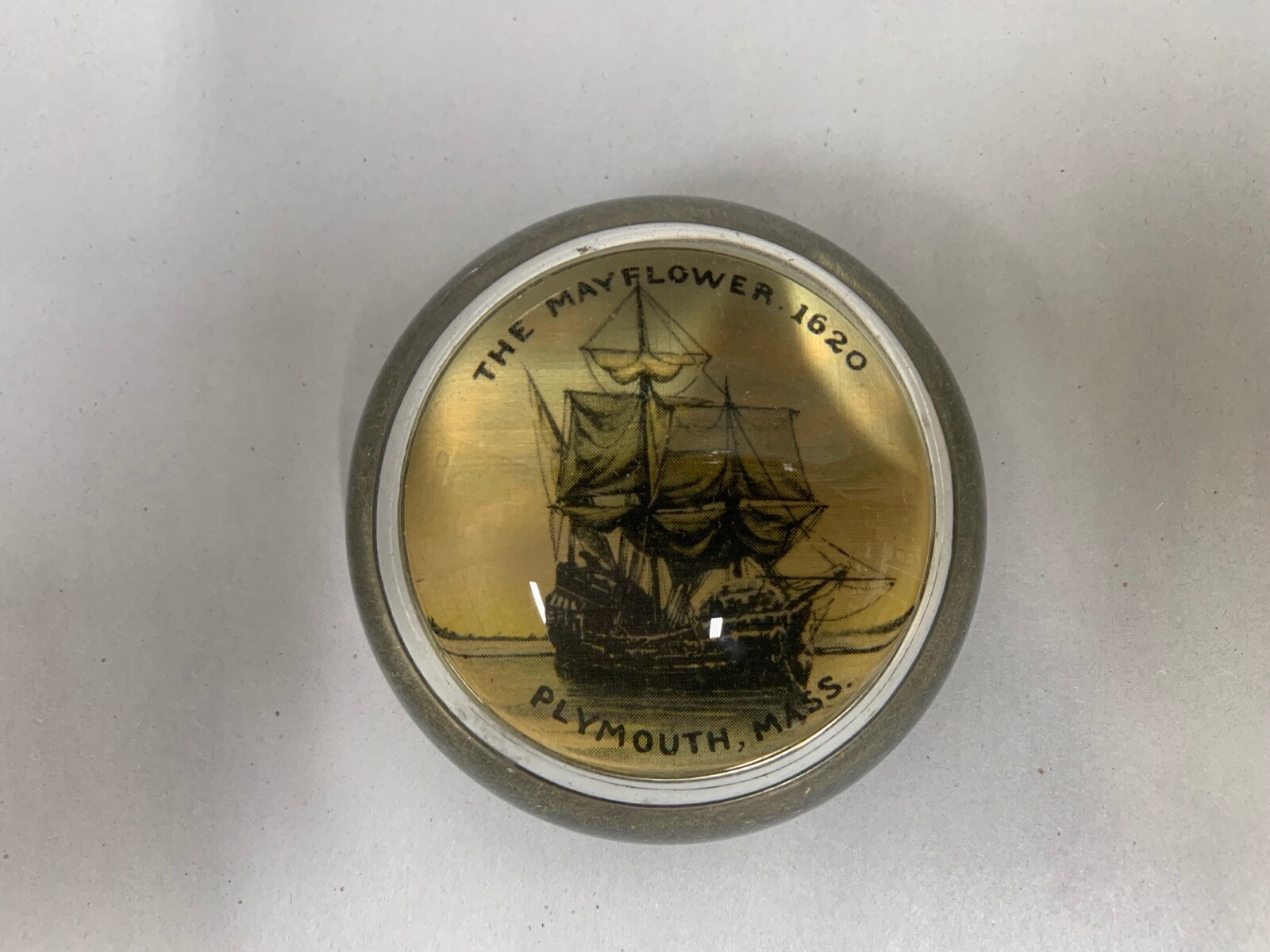 Vintage MAYFLOWER Plymouth Mass. Souvenir Desk Collectable PAPERWEIGHT ...