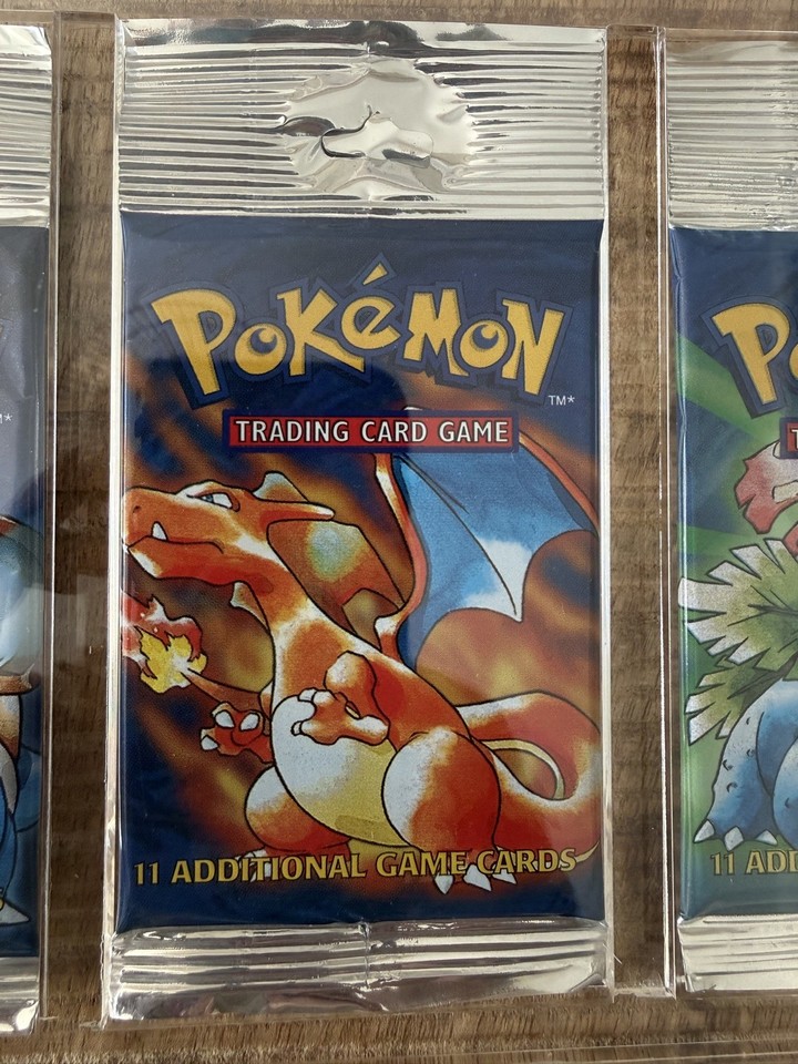 1999 Pokemon Base Set Unlimited Long Crimp Booster Pack Artset | Sealed ...