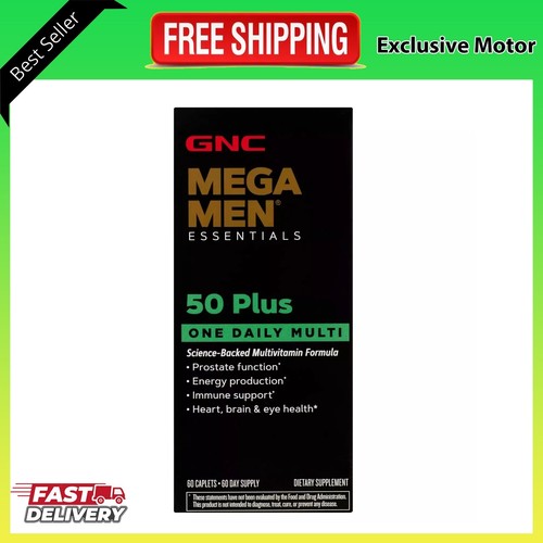 GNC Mega Men Essentials 50-Plus One Daily Multivitamin, 60 Tablets | eBay