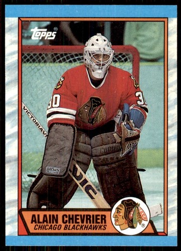 1989-90 TOPPS ALAIN CHEVRIER CHICAGO BLACKHAWKS #132 | eBay
