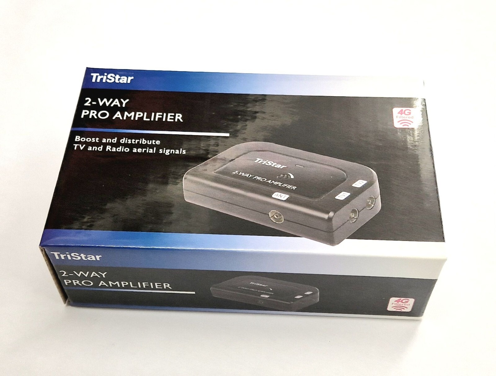 2 WAY AERIAL AMPLIFIER TV RADIO signal booster Tristar ariel arial ...