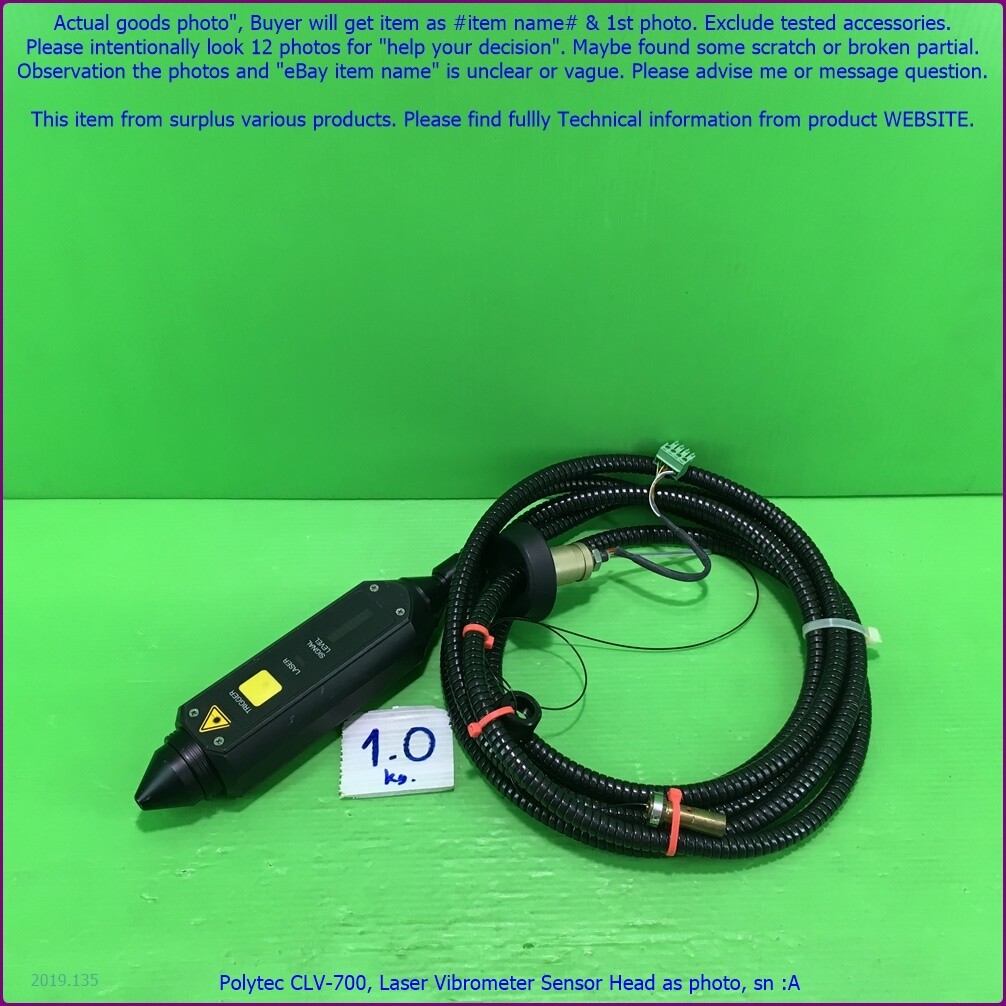 Polytec CLV-800, Laser Vibrometer Sensor Head as photo, For part not ...