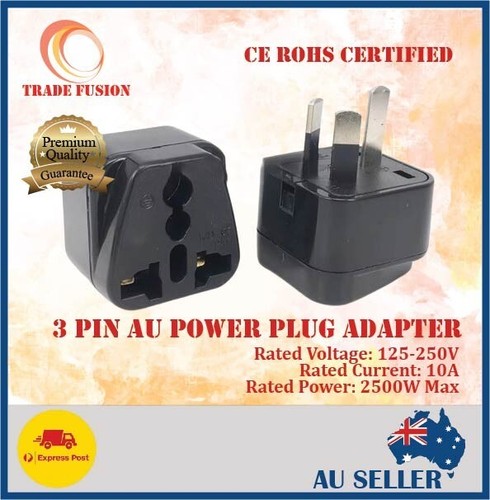 2500W UK/US/EU Universal to AU Australian Power Plug Adapter 3 pin ...