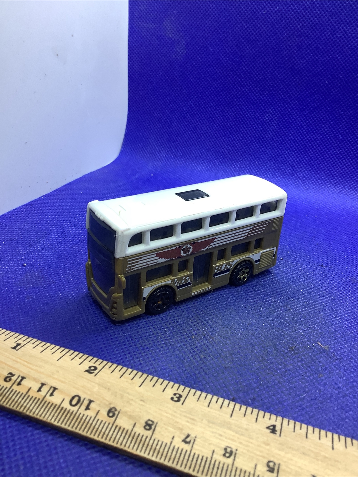 Matchbox Two Story Bus #001 MBX Adventure City Gold/White | eBay
