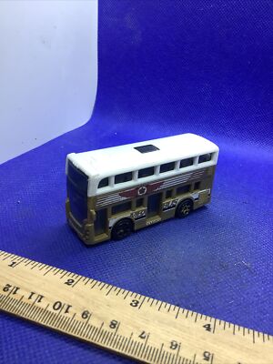 Matchbox Two Story Bus #001 MBX Adventure City Gold/White | eBay