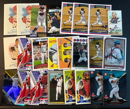 (100) VICTOR MARTINEZ Cleveland Indians BASEBALL CARD LOT COLLECTION | eBay