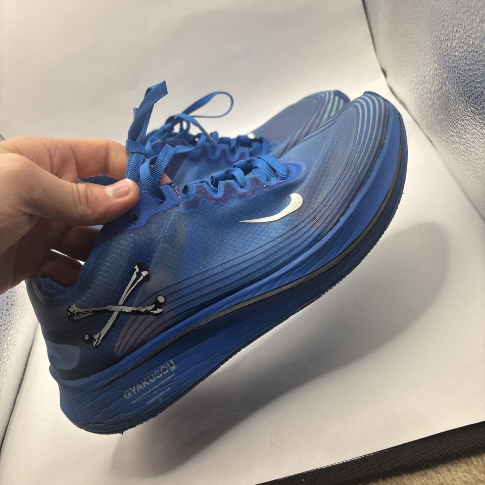 Nike Zoom Fly Guakusou Running Sneaker Size 7.5m Blue Skull Cross Bone ...