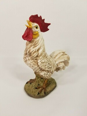Rooster Chicken Statue Animal 6" Figure Sculpture Tabletop Farm House ...