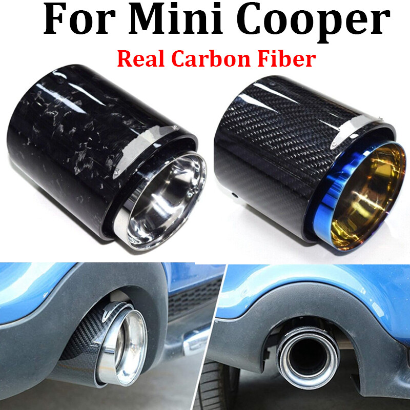 1PC Carbon Fiber Car Exhaust Tip For Mini Cooper S F54/F55/F56 R55/ R56 ...