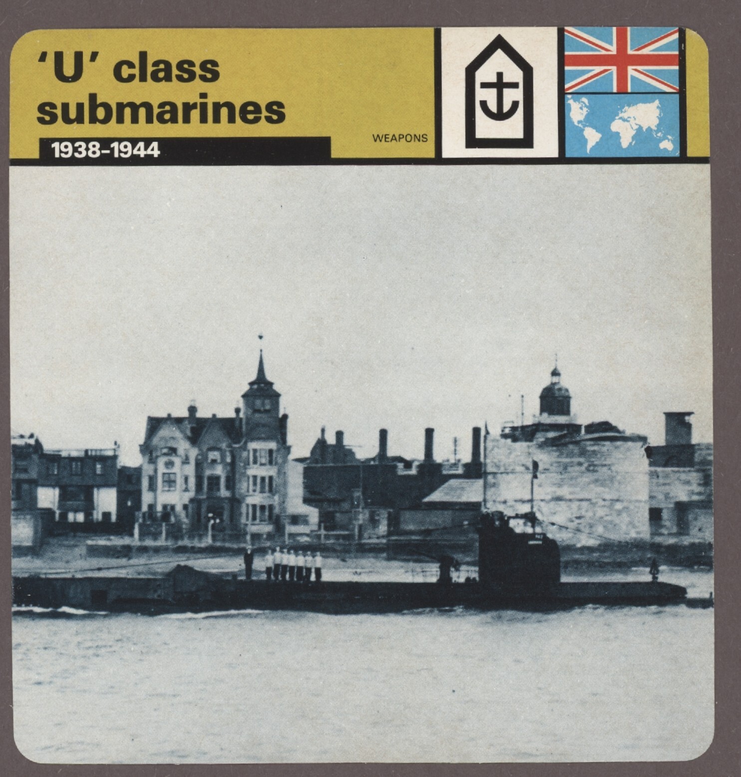 U Class Submarines Edito Service Card Second World War II Weapons | eBay