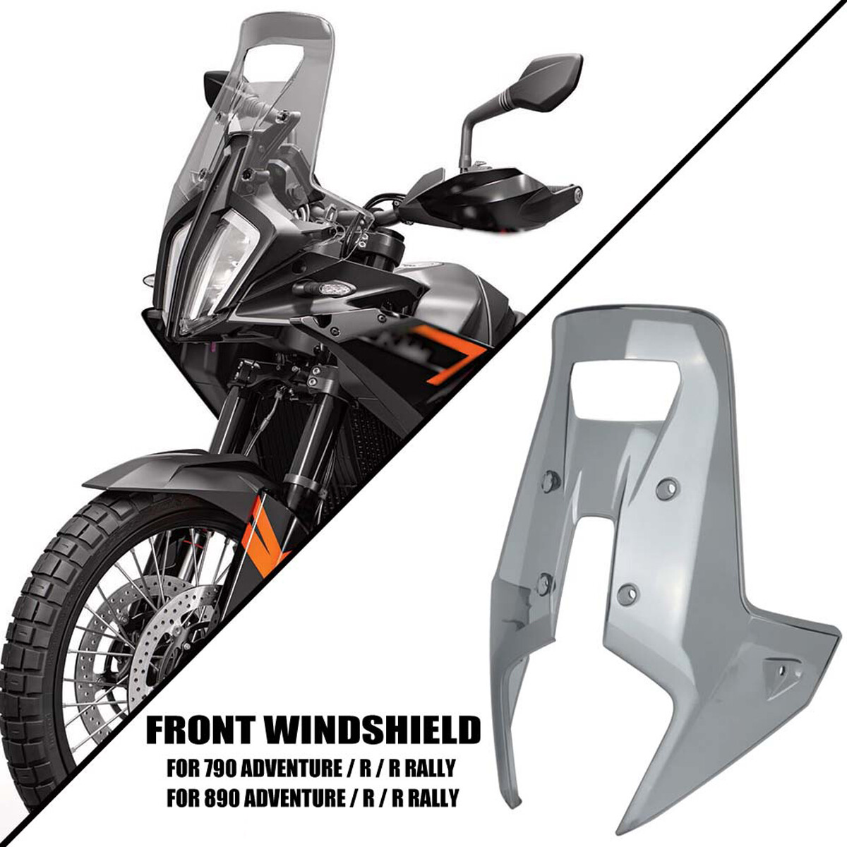 Windshield Front Visor Wind Screen For 790 890 ADVENTURE / R / RALLY ...