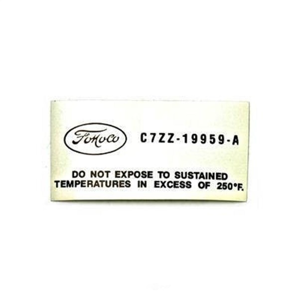 A/C System Information Label SCOTT DRAKE DF-153 fits 67-68 Ford Mustang ...