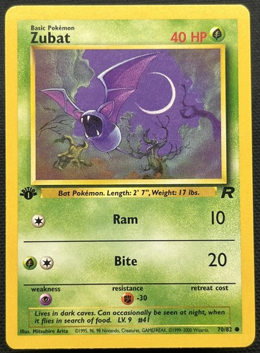 Pokemon TCG 1st Edition ZUBAT - 70/82 - LP | eBay