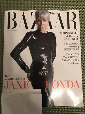 HARPER'S BAZAAR MAGAZINE APRIL 2021 JANE FONDA Virgil Abloh Michelle ...