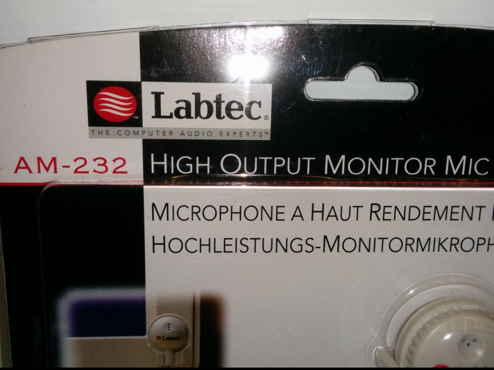 LABTEC AM-232 HIGH OUTPUT MONITOR MIC, PC VOICE ACCESS, 7' SHIELDED ...