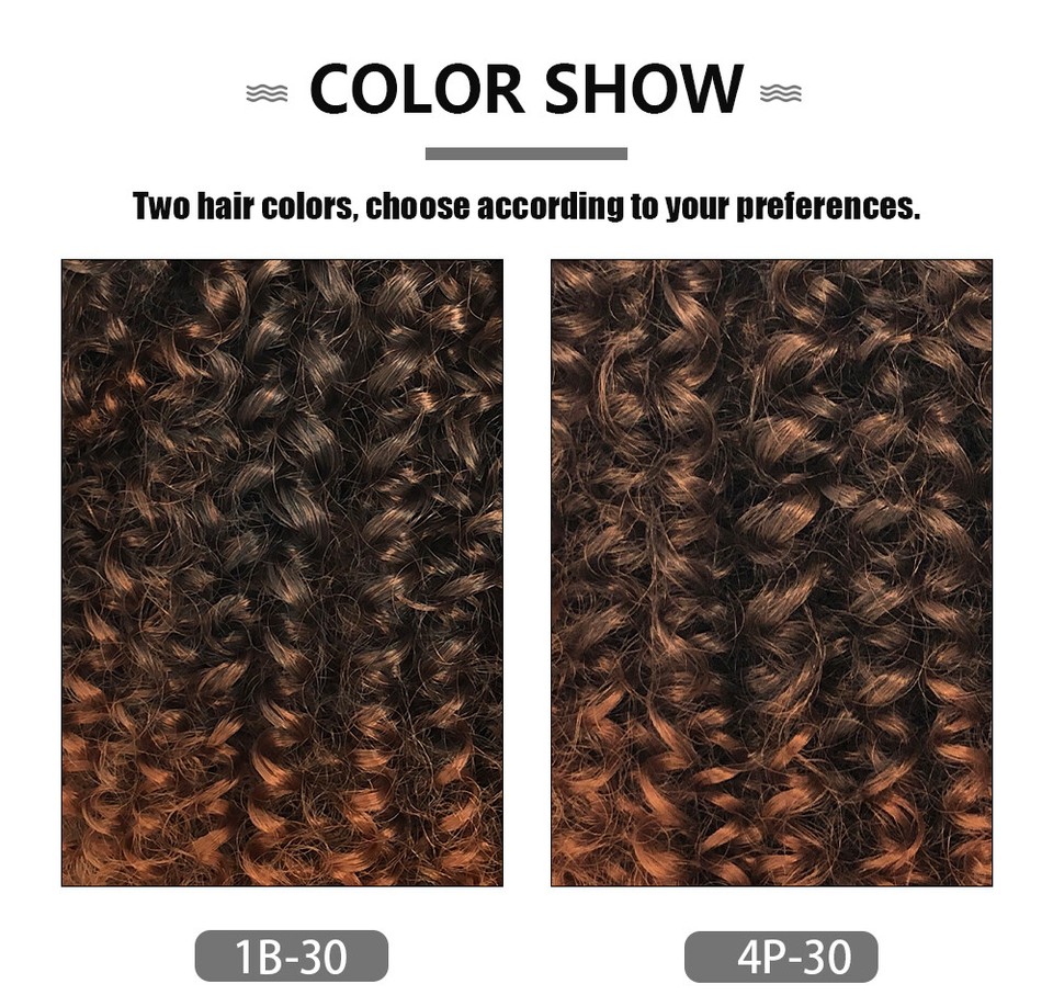 Ombre Burgundy Synthetic Curly Wigs Shoulder Length Glueless Afro Wig ...