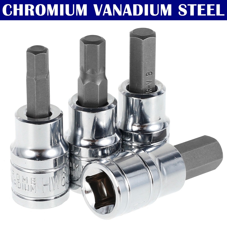 9pcs Allen Key Sockets Hex Bit Socket Set 3/8" Drive Drill Metric Tools ...