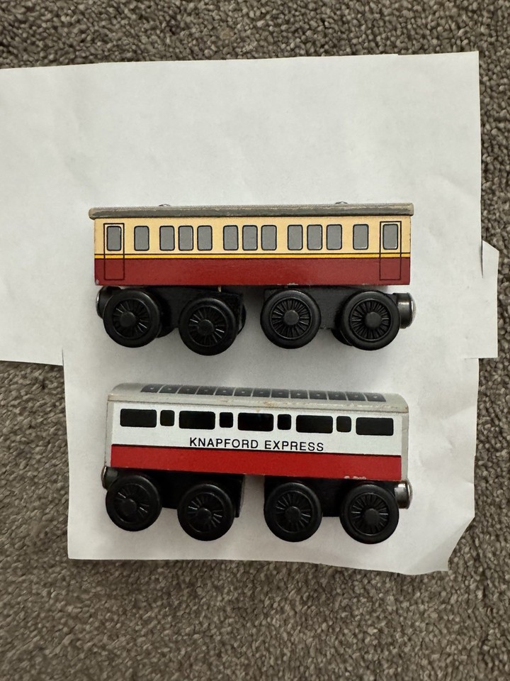 2 Thomas The Train Coach Train & Knapford Express Wooden Trains | eBay