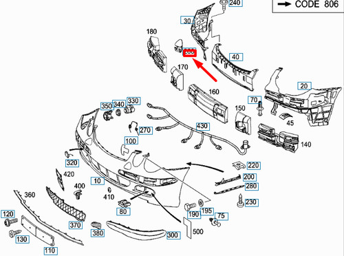 MERCEDES-BENZ E W211 LEFT HEADLAMP WASHER COVER CAP A21188007059197 | eBay