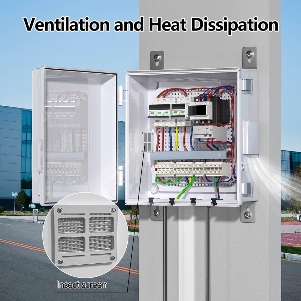 ANIMACYN Electrical Junction Box Ventilated Design Cable Grommets ...