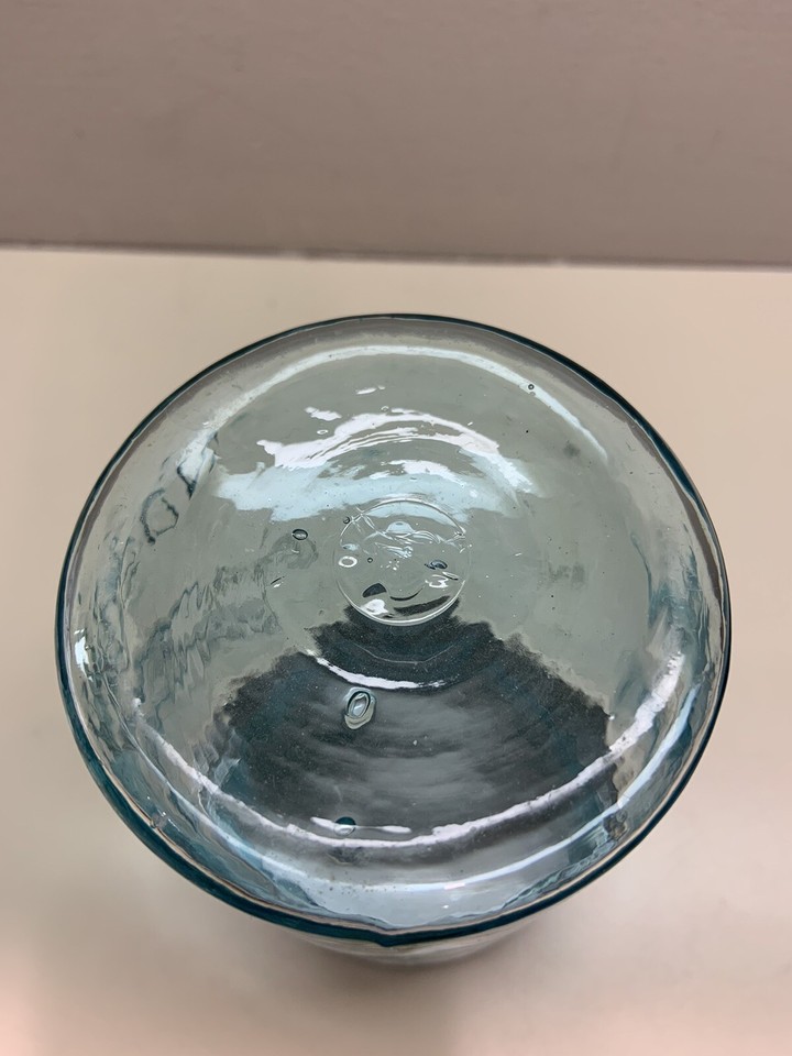 Vintage Lt Blue Root Mason Jar w/Porcelain Lined Lid | eBay