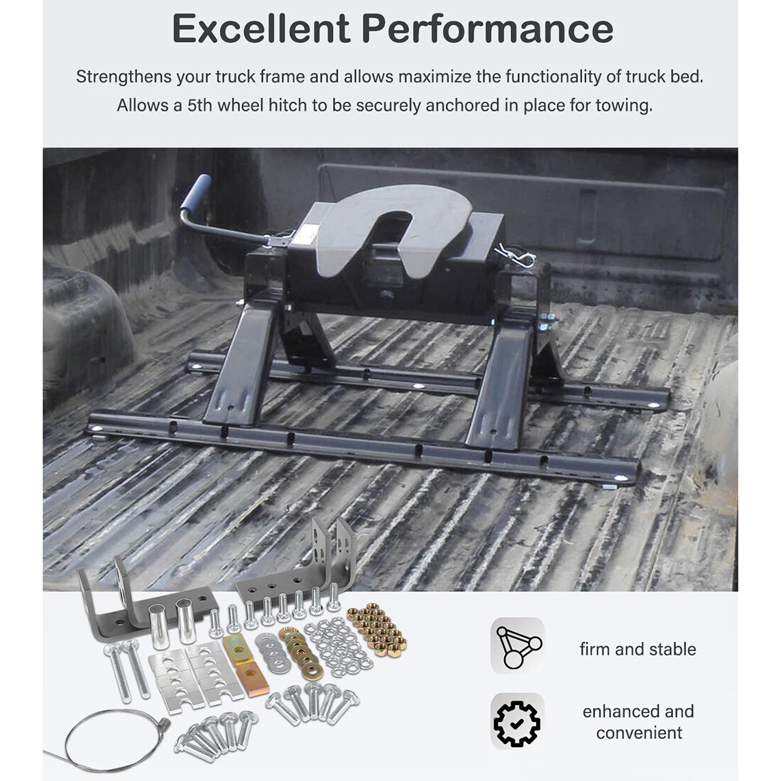 Fifth Wheel Rails Hitch Installation Kit for Reinstallation Truck 30035 ...