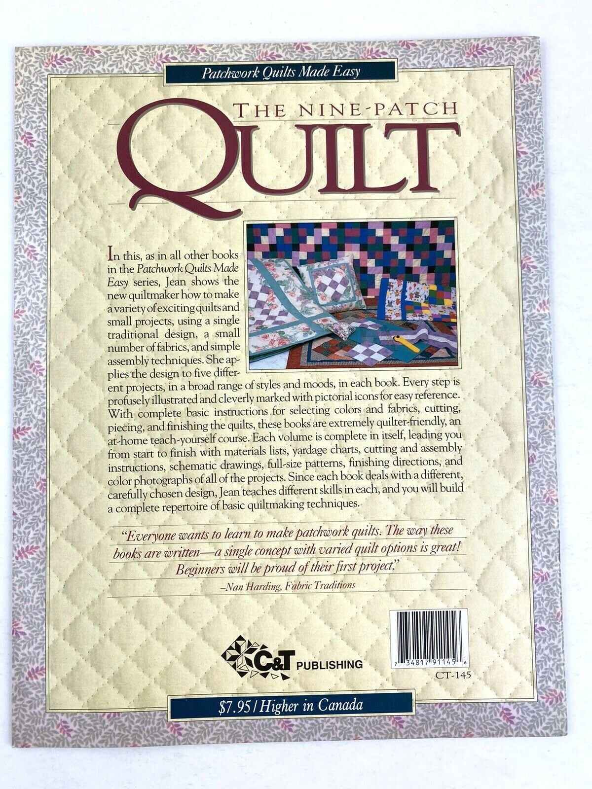 The Nine Patch Quilt Jean Wells Patchwork Quilts Made Easy 1992 Quilt ...