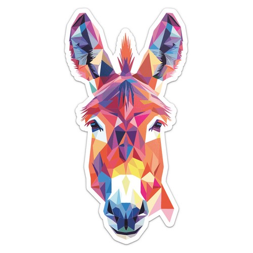 Triangulated Donkey Car Bumper Sticker Vinyl Decal | eBay