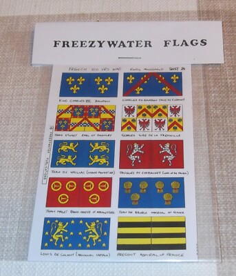 Late 100 Years War French Kings Household Freezywater Flagsheet | eBay UK