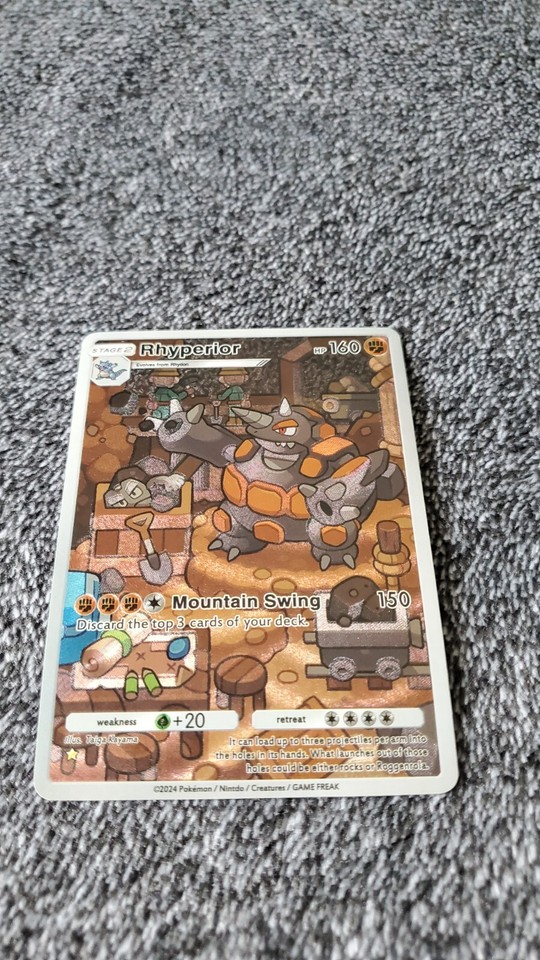 ART CARD ~ Pokemon Pocket TCG Rhyperior Illustration Immersive TEXTURED ...