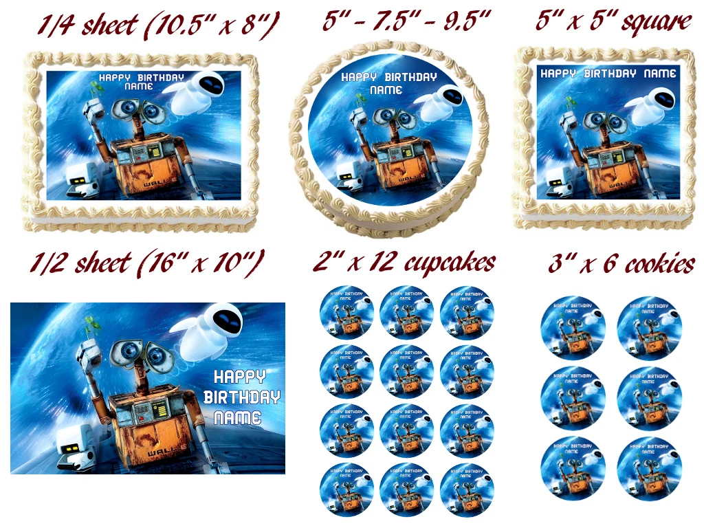 Wall E Birthday Cake Decorations