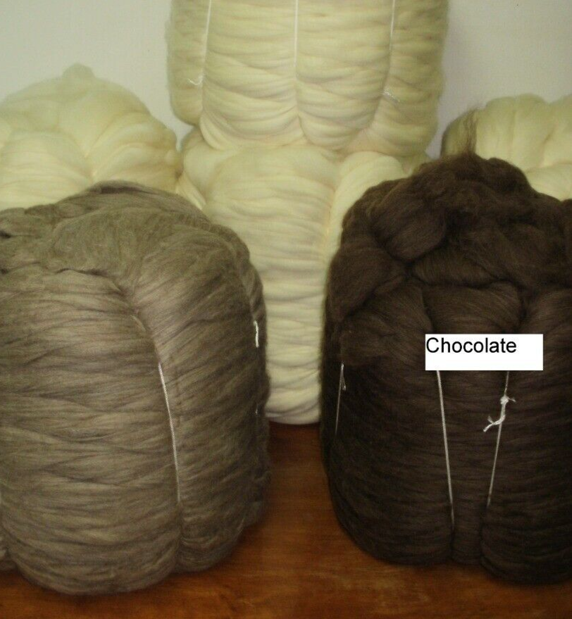 10 lbs Dark Brown Merino WOOL ROVING BULK Natural Undyed Felting ...