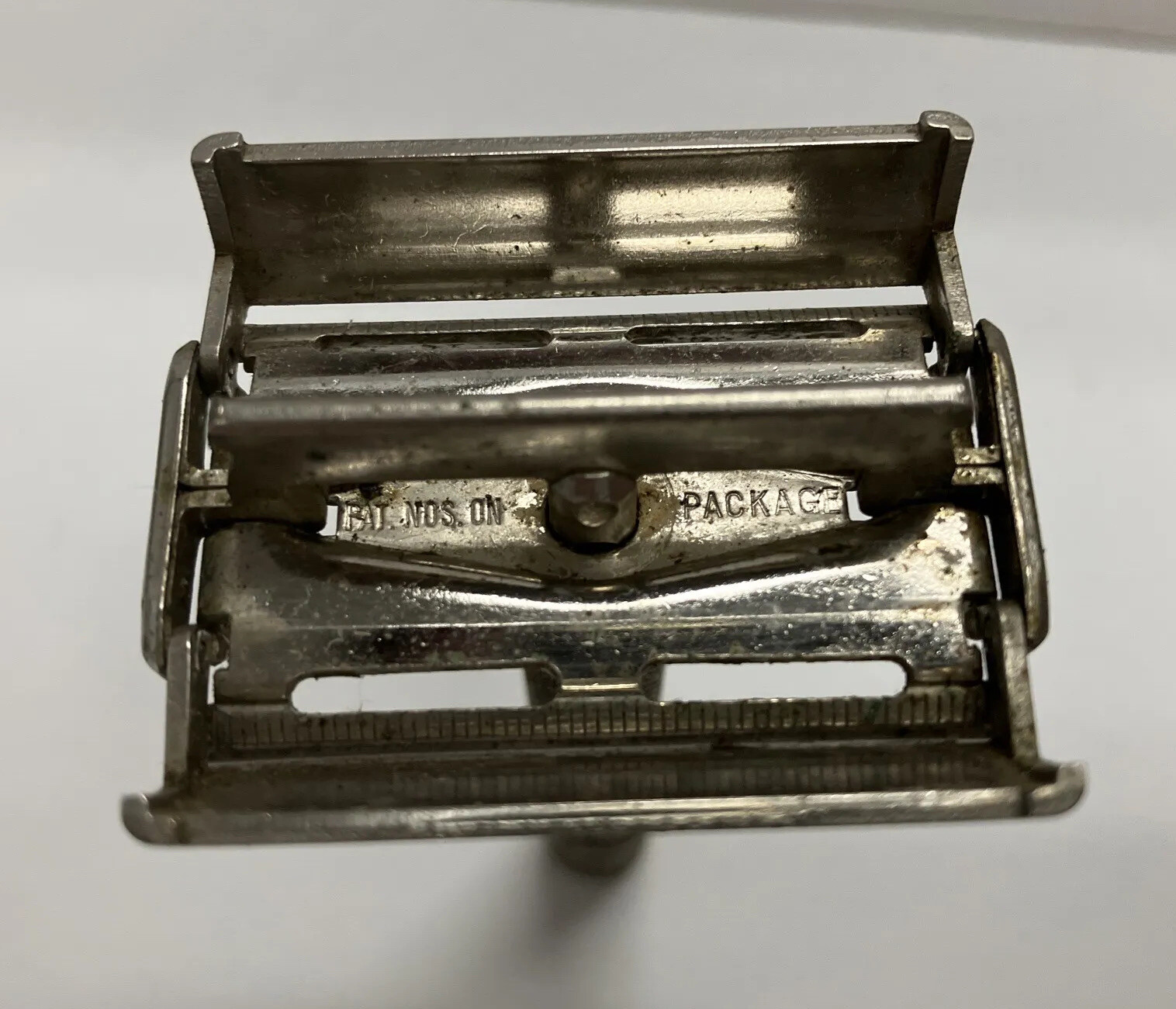 Antique Gillette Regus Pat Off Razor - Vintage Silver Metal Safety ...