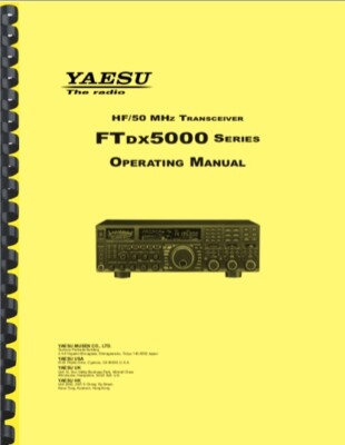 Yaesu FTDX-5000 5000D 5000MP Transceiver OWNER'S MANUAL | eBay