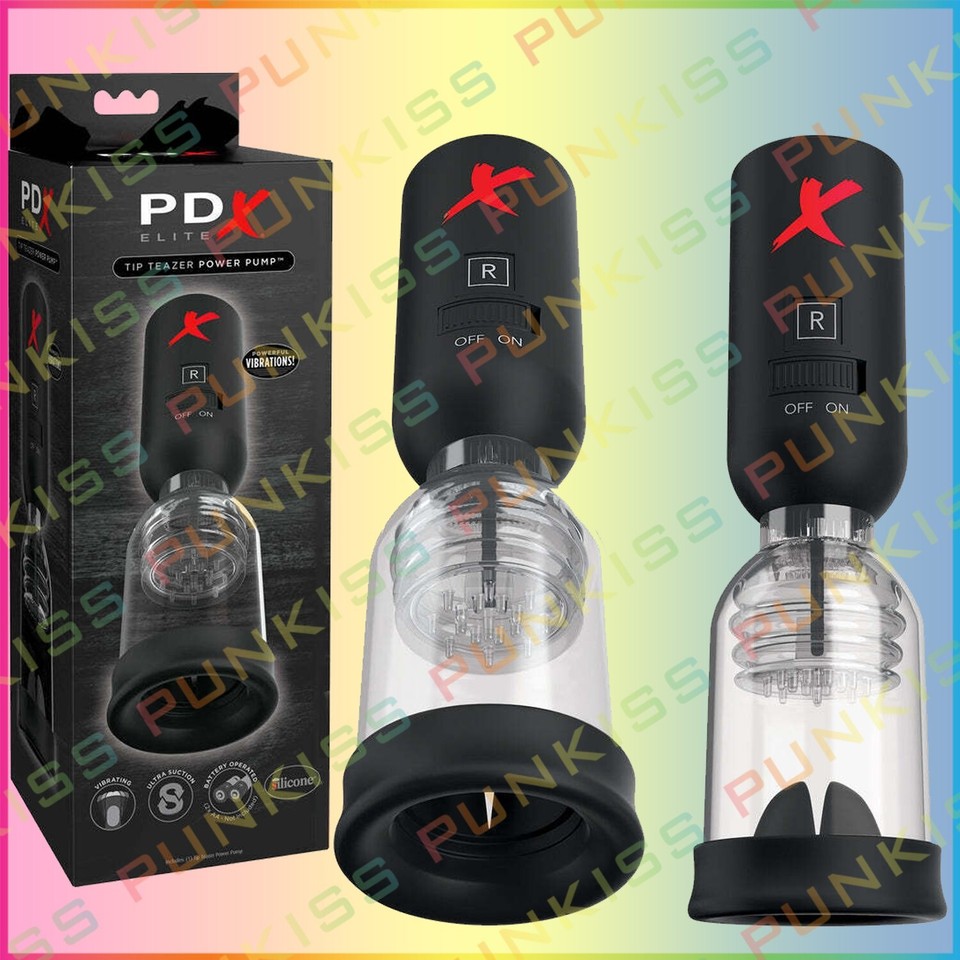 PDX Elite Vibrating Penis Head Pump💋Male Masturbator Tip Teaser Sucking Sex Toy | eBay