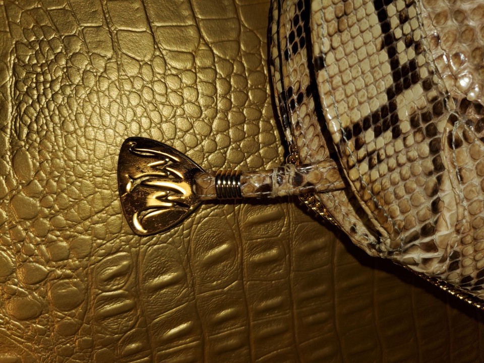 Morris Moskowitz MM vintage purse python snakeskin Well loved | eBay