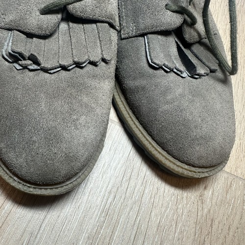 Clarks Somerset MushroomSuede Fringe Lace Up Oxford Loafer Shoes Women ...
