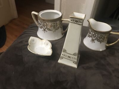 nippon tea set hand painted gold | eBay