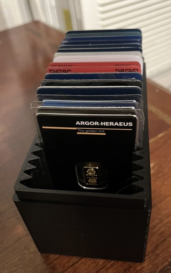 3DP Black Storage Box Holds 20x Fits Pamp & Other Precious Metal Assay ...