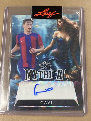 Gavi AUTO 1/1 2024 LEAF Exotic Mythical Mermaid Autograph 1 Of 1 Soccer ...