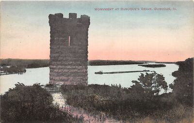 J66/ Dubuque Iowa Postcard c1910 Monument Dubuque's Grave 19 | eBay