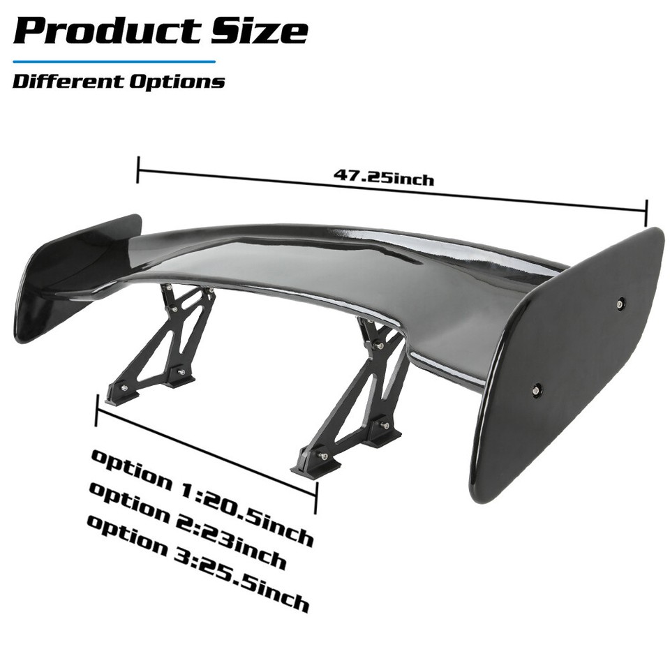 47" Mazda RX-8 Rear Trunk Spoiler Tail Wing Adjustable Matte Black GT ...