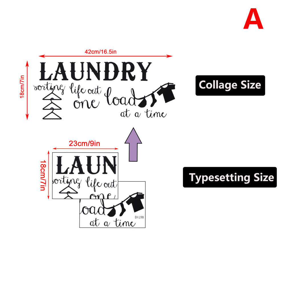 Machine Ornaments Wall Sticker Quotes Laundry Room Decal Washer Dryer ...