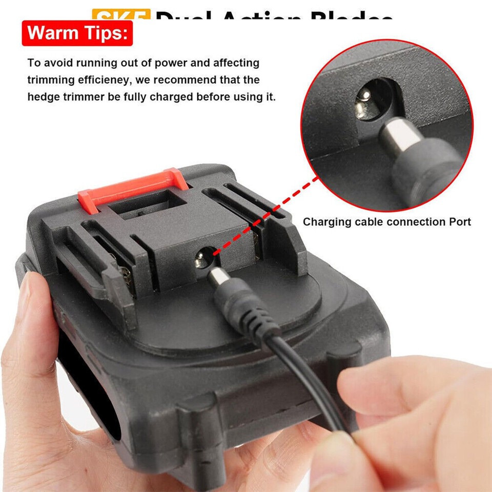 2* Battery Handheld Electric Cordless Hedge Bush Trimmer with 24V ...