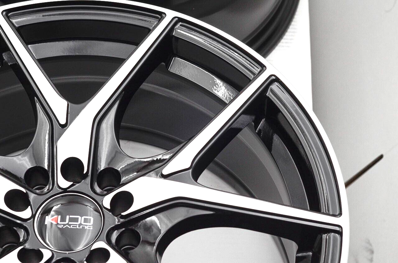 Kudo Racing Marauder 18x8 5x100 5x114.3 Black Wheels Rims Honda Civic ...