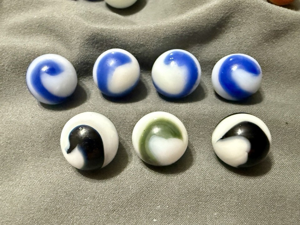 Large Akro Agate Corckscrew Lot ~ Prizename Ace Special Royal Onyx 5/8 ...