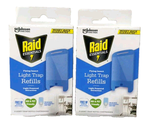 2 x Raid Essentials Flying Insect Light Trap Refills – 2 Ct Each (4 ...