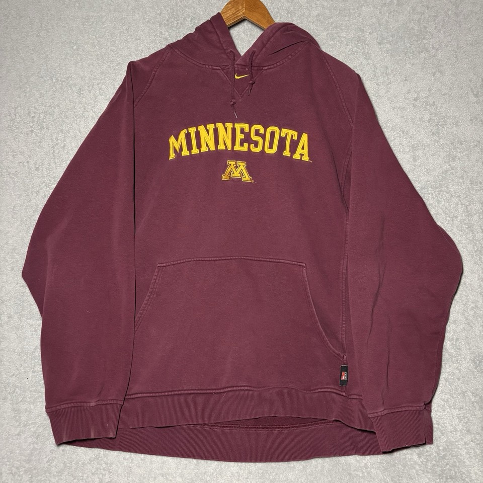 Vintage Minnesota Gophers Sweatshirt Mens XL Hoodie Nike Center Swoosh ...