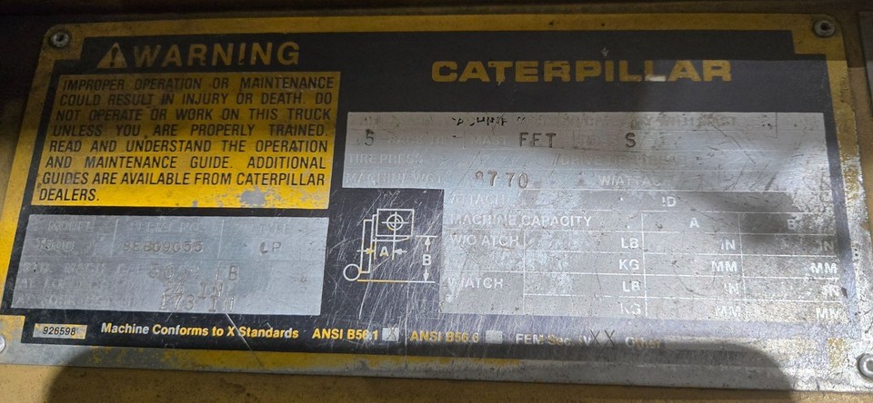 CATERPILLAR T50D 5000LB CAPACITY FORKLIFT USED | eBay